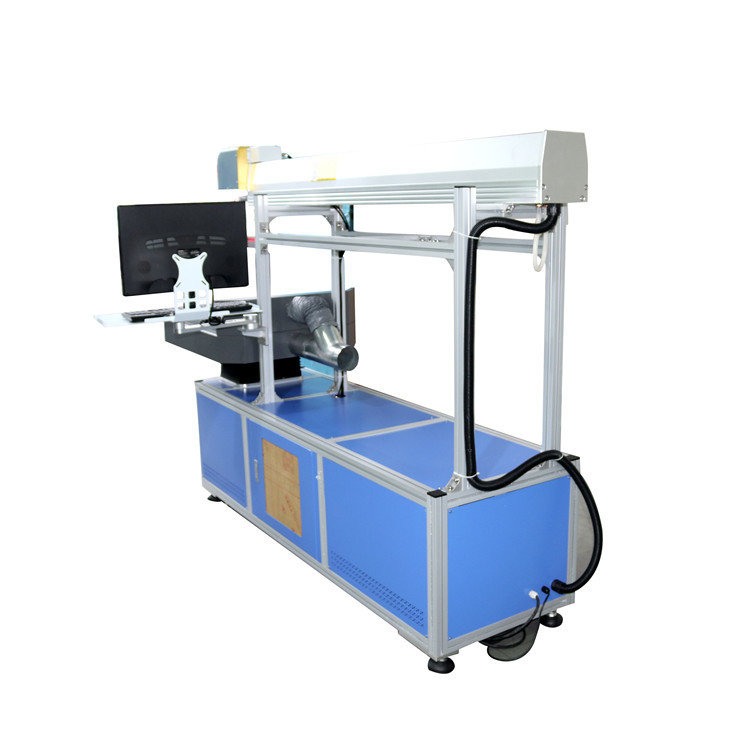 Hot Pick 3D dynamic color galvo flying co2 laser marking machine with rotary